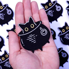 Cauldron Cat Embroidered Patch