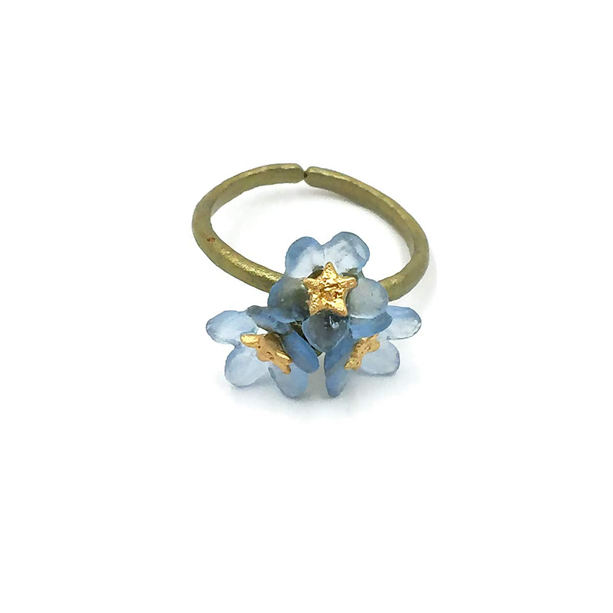 One Flower Forget-Me-Not Ring, Adjustable